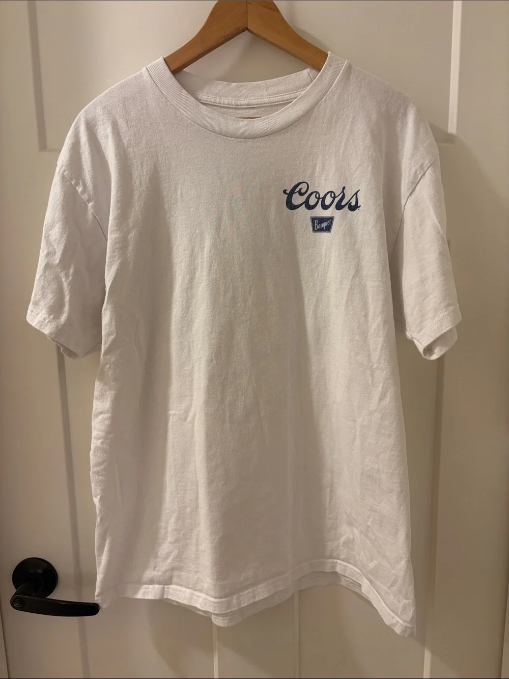 Shirts | 10 Cotton White Graphic Tee With Blue Logo | Poshmark